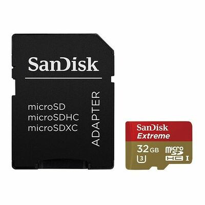 Carte Mémoire Micro SDHC Sandisk Extreme, 32 Go, Classe 10 + Adaptateur SD - Carte mémoire - Top ...