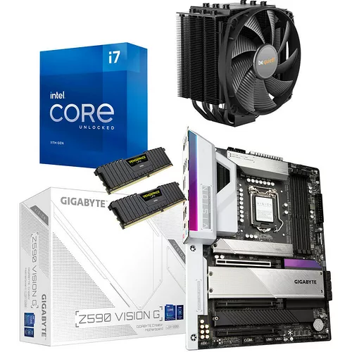 Kit évo Intel Core i7-11700K + Gigabyte Z590 VISION G + Dark Rock 4 ...