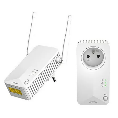 Pack de 2 adaptateurs CPL Strong CPL Wi-Fi 500 - CPL / Courant porteur ...