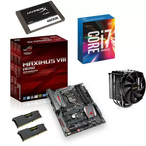 Kit évo Intel Core i7-6700K + MAXIMUS VIII HERO + D. Rock 3 + 16 Go ...