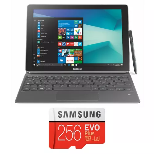 Samsung Galaxy Book 12'' 128 Go Wi-Fi Argent + Carte SD 256 Go EVO PLUS ...