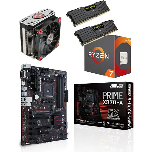 Kit évo AMD Ryzen 7 1700X + PRIME X370-A + Core Frozr L + 16 Go - Kit d ...