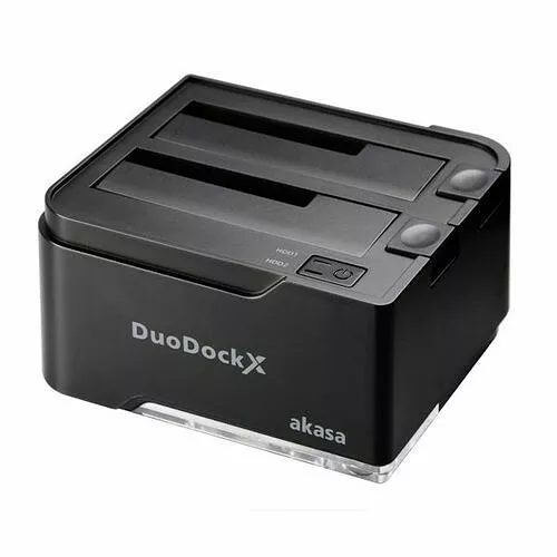 Dock disques durs DuoDock X Dual Bay, Noir, Akasa - Dock pour disque ...