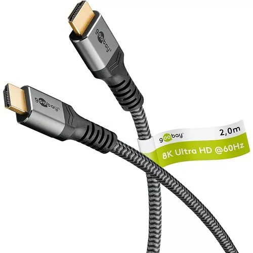 Goobay Câble HDMI 2.1 - Noir - 2 m - Câble vidéo informatique - Top Achat