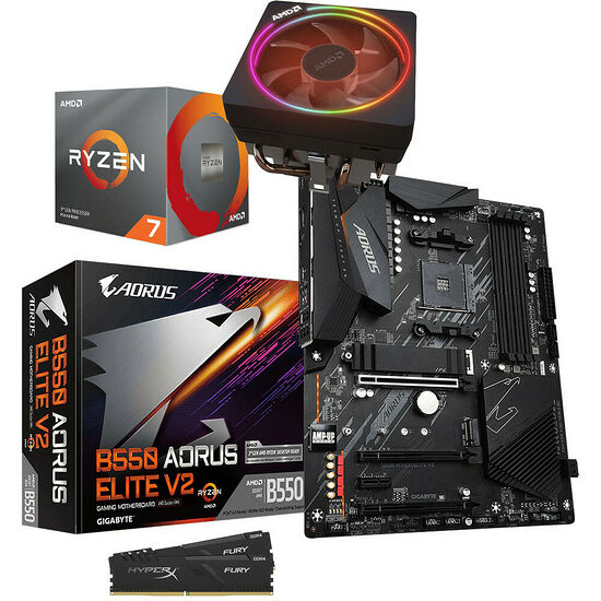 Kit évo AMD Ryzen 7 3700X + Gigabyte B550 AORUS ELITE V2 + 16 Go - Kit ...