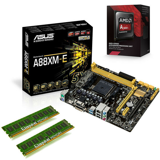 Kit d'évo AMD A8-7650K (3.3 GHz) Quiet Cooler + Asus A88XM-E + 8 Go ...