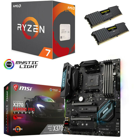 Kit d'évo AMD Ryzen 7 1700X (3.4 GHz) + MSI X370 GAMING PRO CARBON + 16 ...